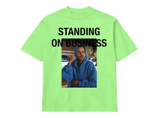 Lサイズ SKYLRK ジャスティンビーバー　Tシャツ Skylrk Justin Bieber Graphic T-Shirt - Bright Green | Editorialist